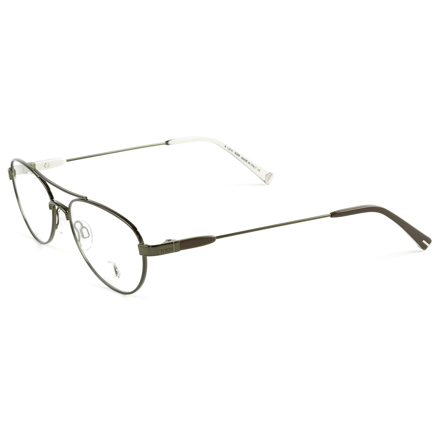 Tod's Metal Aviator Eyeglass Frames TO5006 52mm Shiny Black - Walmart.com