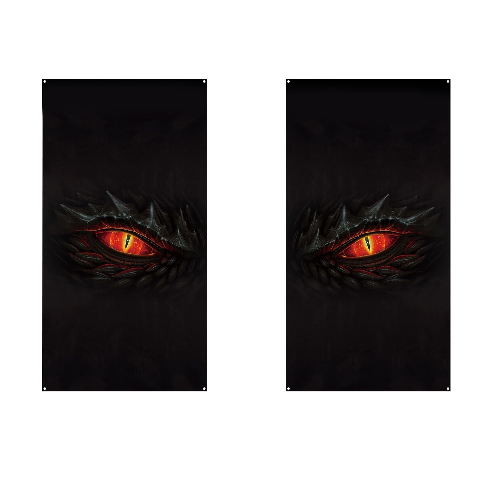Todaioua 2 Pcs Halloween Eyes for Windows, Curtain Panels Black Window ...