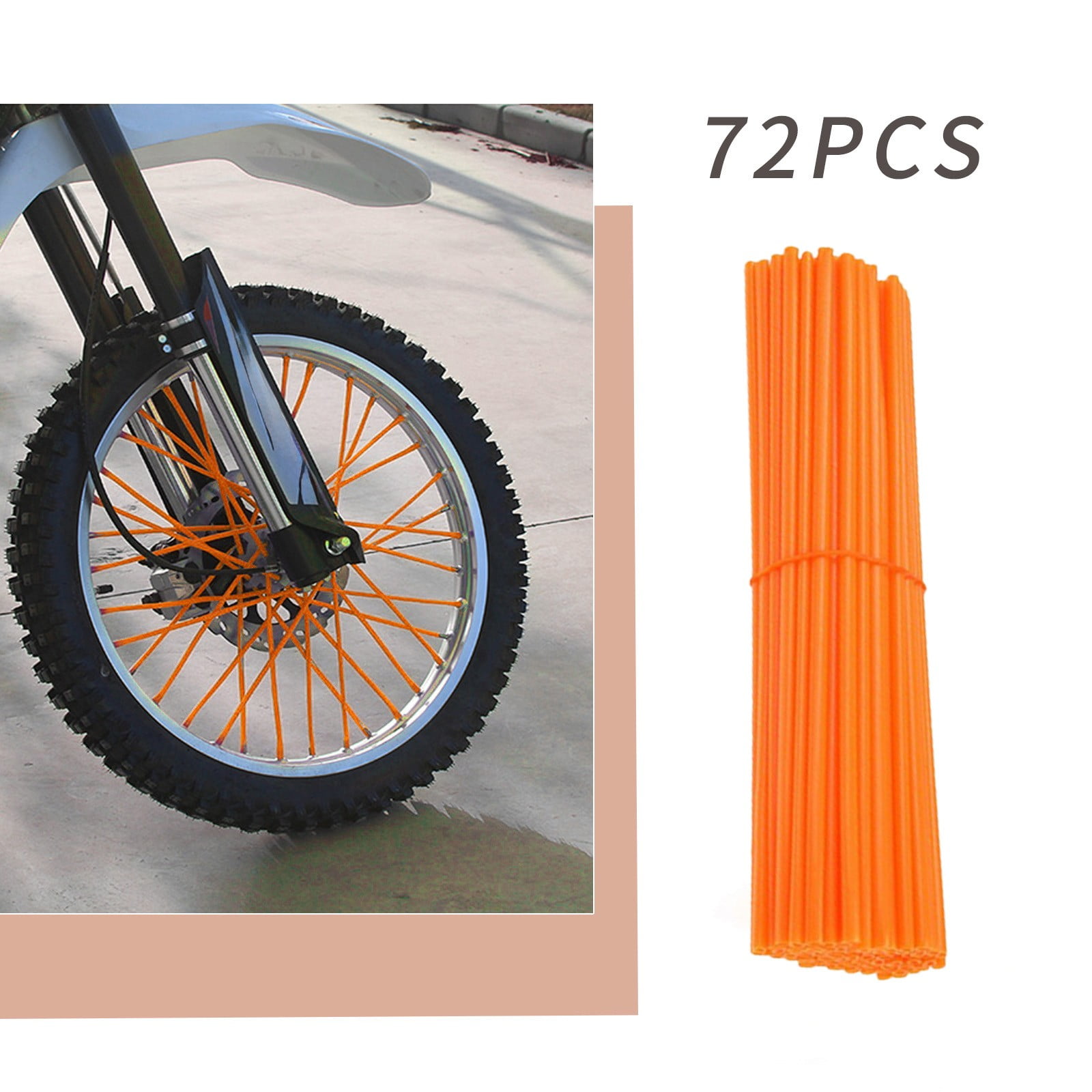 Todaioua 72 PCS Spoke Skins Spoke Covers, Colored Bike Wheels Cover ...