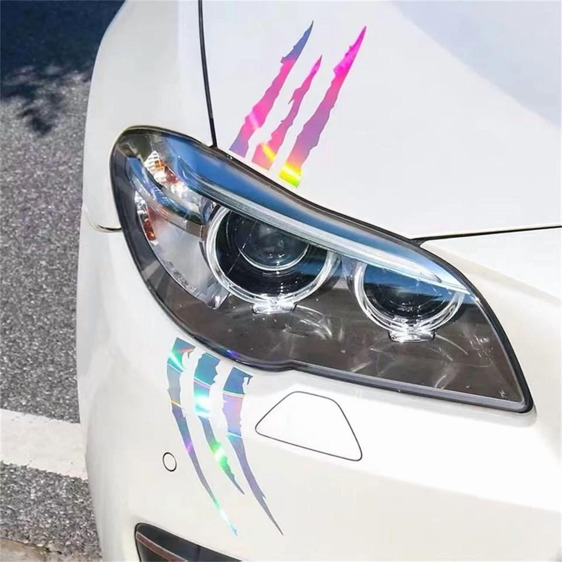 Todaioua Car Claw Mark Decals Reflective Headlight Stickers Hood Decals ...