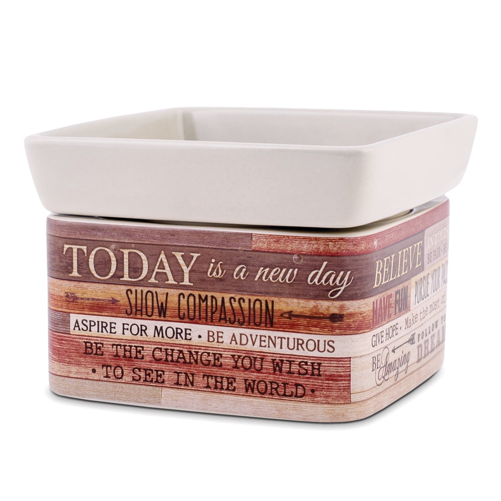 Today Aspire Change World Wood Look Stoneware Electric 2-In-1 Jar ...