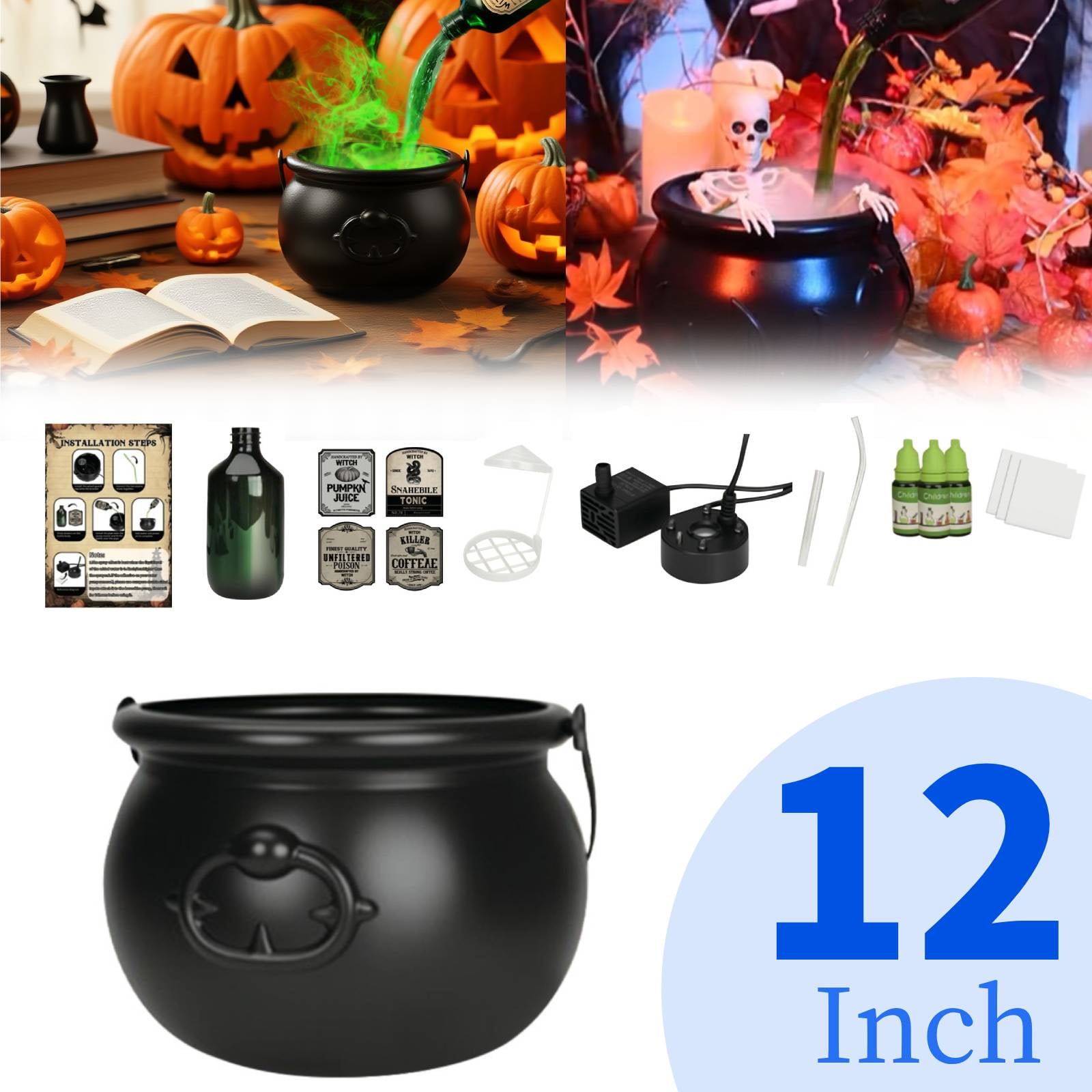 Today Deal! Halloween Party Decorations Cauldron Halloween Decor with ...