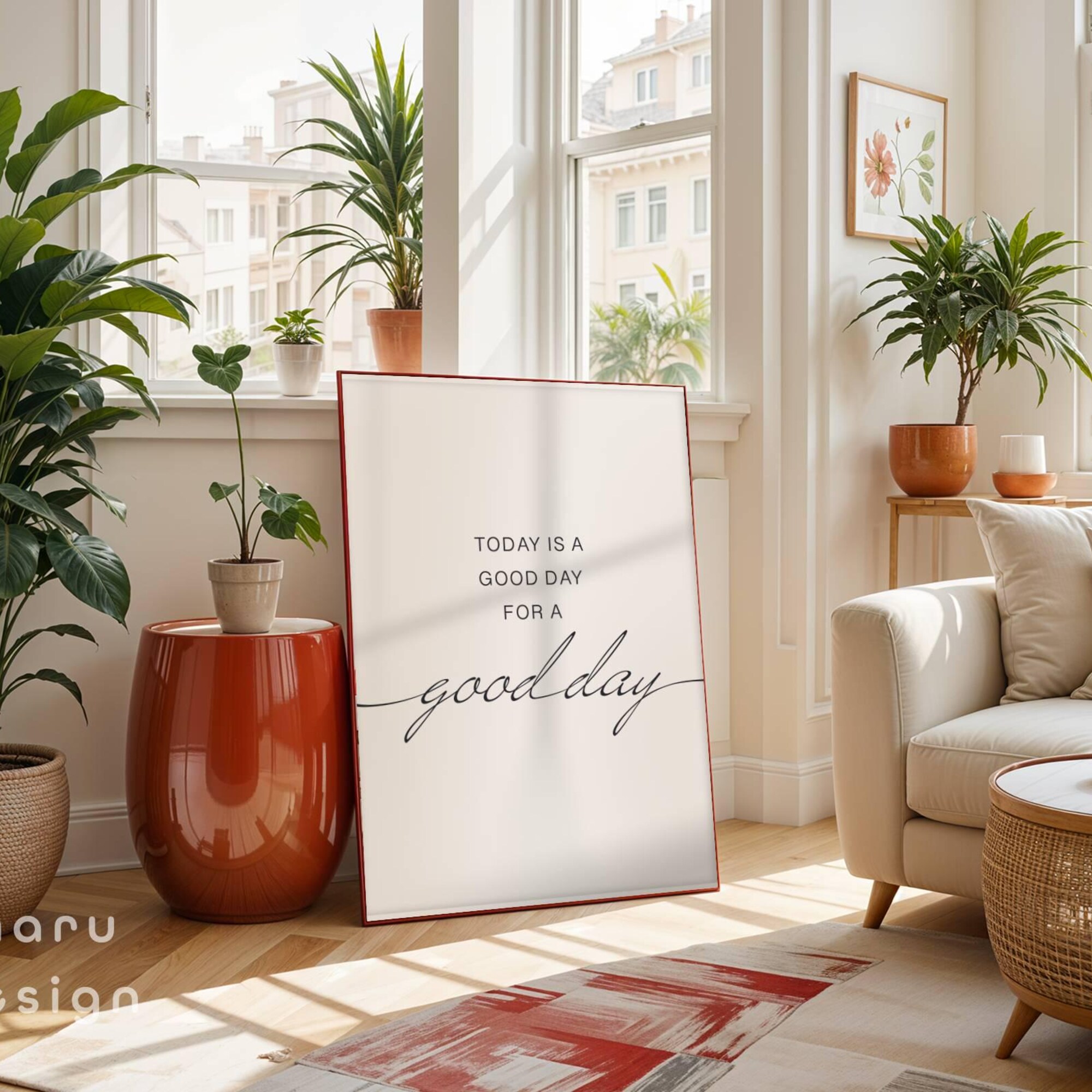 Today Is A Good Day For A Good Day, Minimal Home Decor, Positive Art ...
