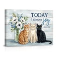 Today I Choose Joy Three Cats Heartwarming Home Modern For Bedroom ...