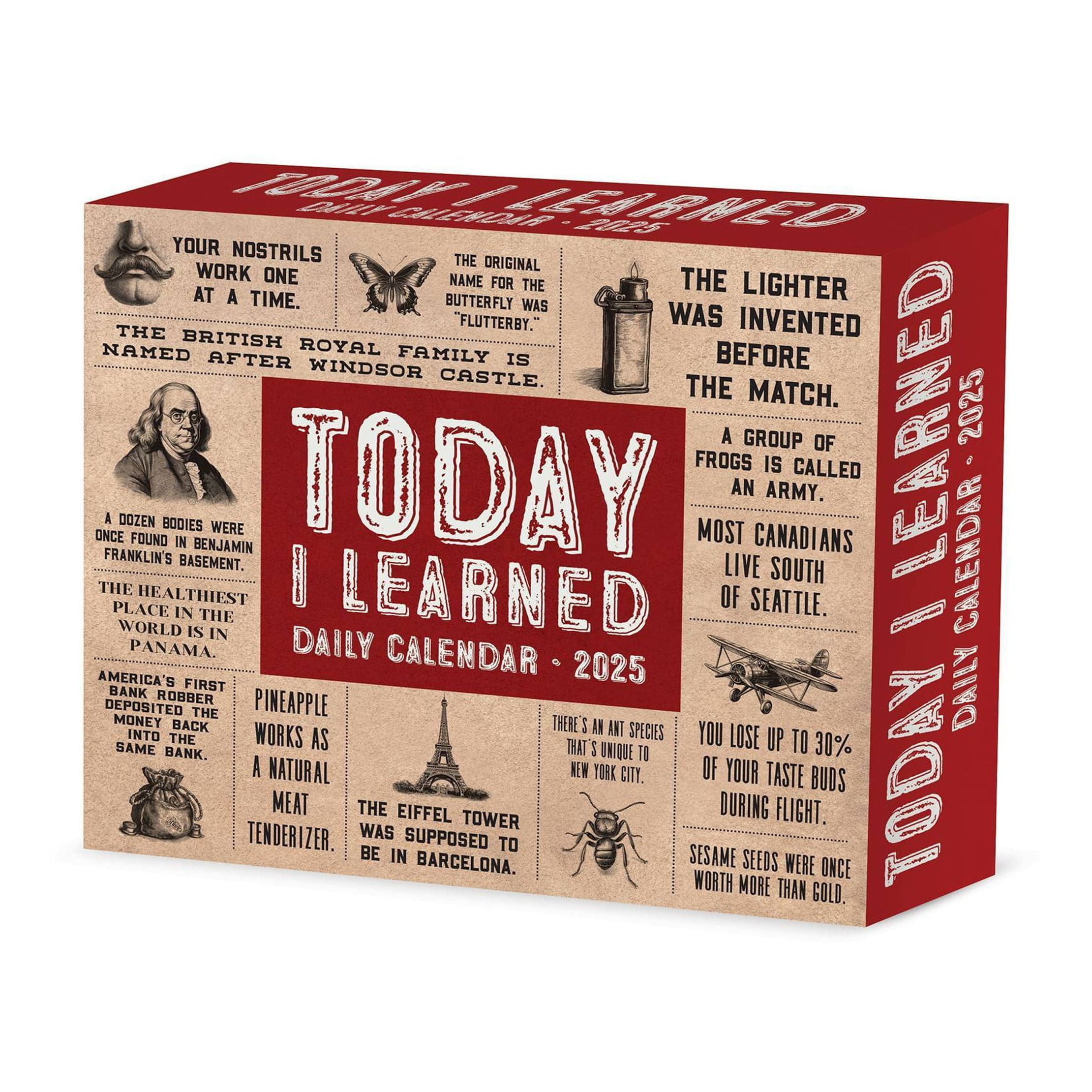 Today I Learned (TIL) 2025 Box Calendar: Daily Desktop Planner, 5x6", All Ages, Blue, January ...