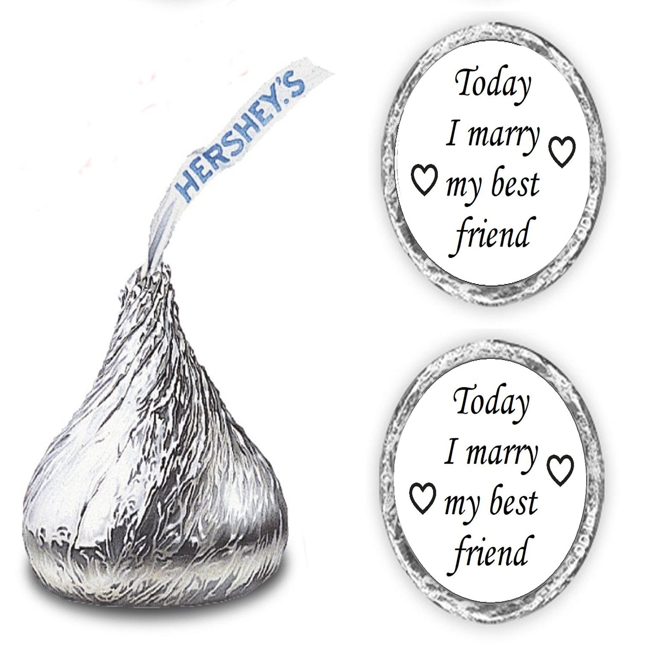 Today I Marry My Best Friend Wedding Stickers - Charming Labels for ...