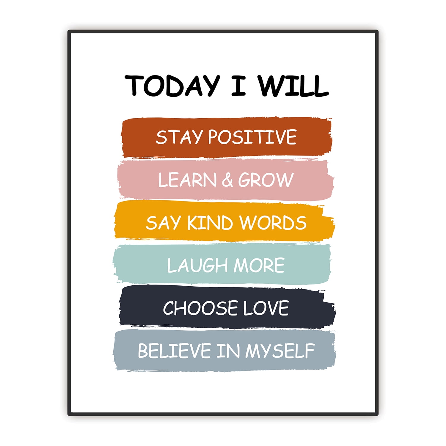 Today I Will - Positive Quote Art Print - Kids Room Décor - Kids ...