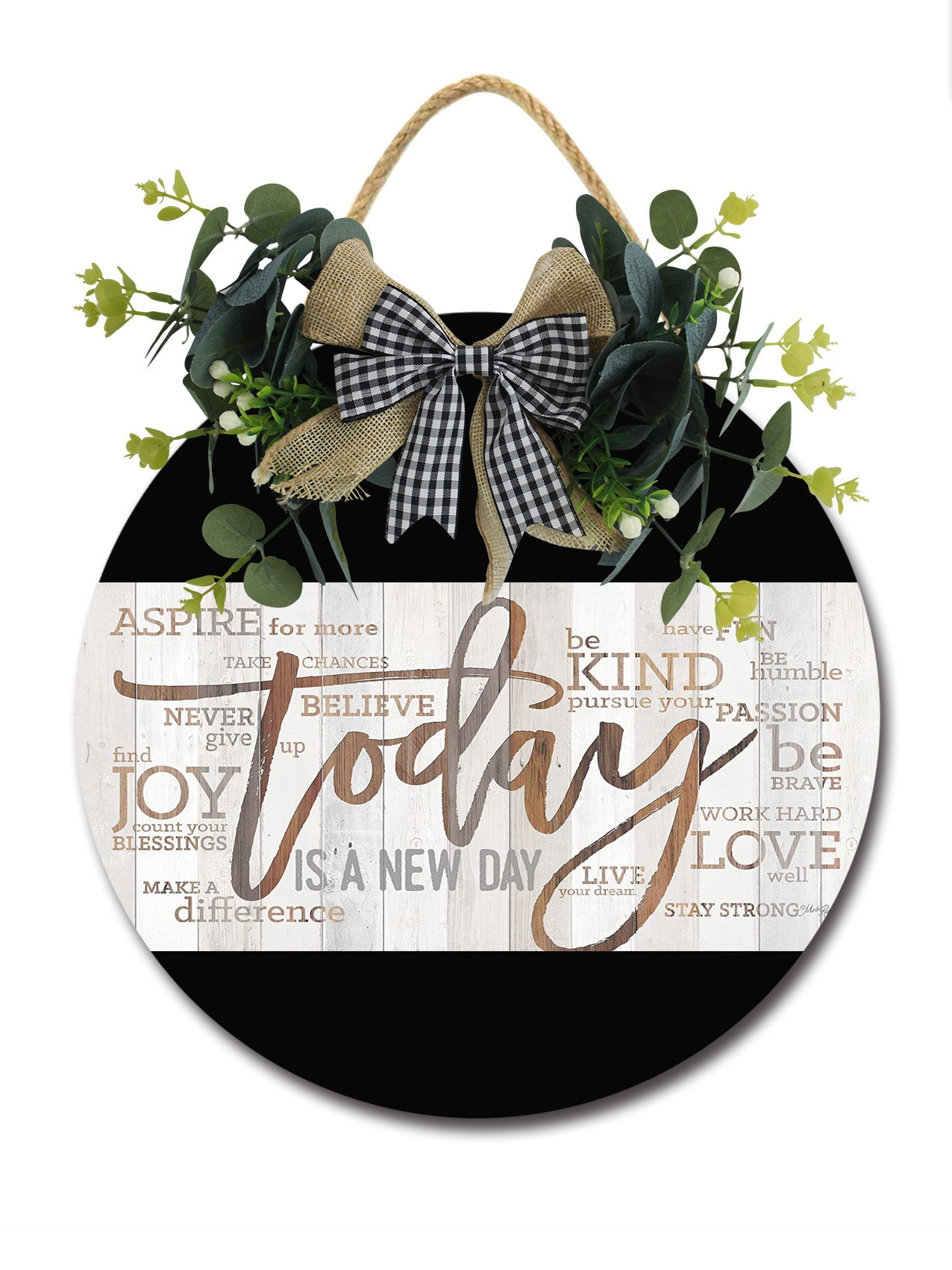Today Is A New Day Sign for Front Door, Decor for Farmhouse Porch ...