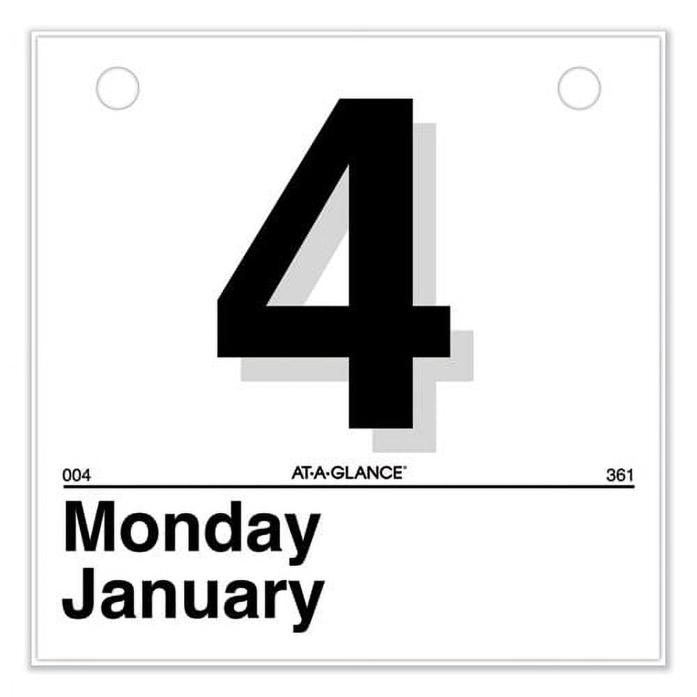 Today Is Daily Wall Calendar Refill, 6 x 6, White Sheets, 12-Month (Jan ...
