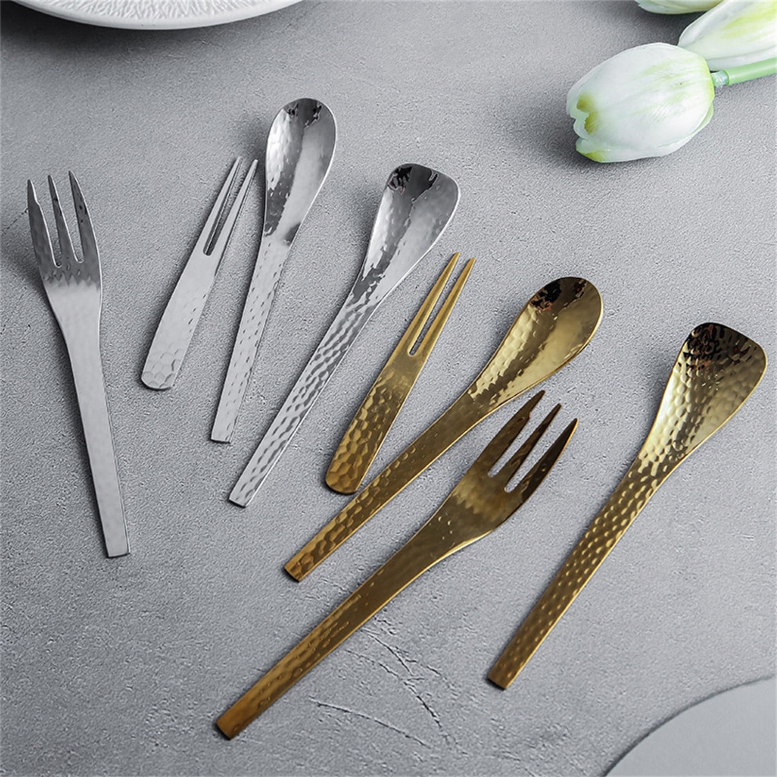 Today Only, 4-piece Stainless Steel Cutlery Set, Compact Metal Utensil ...