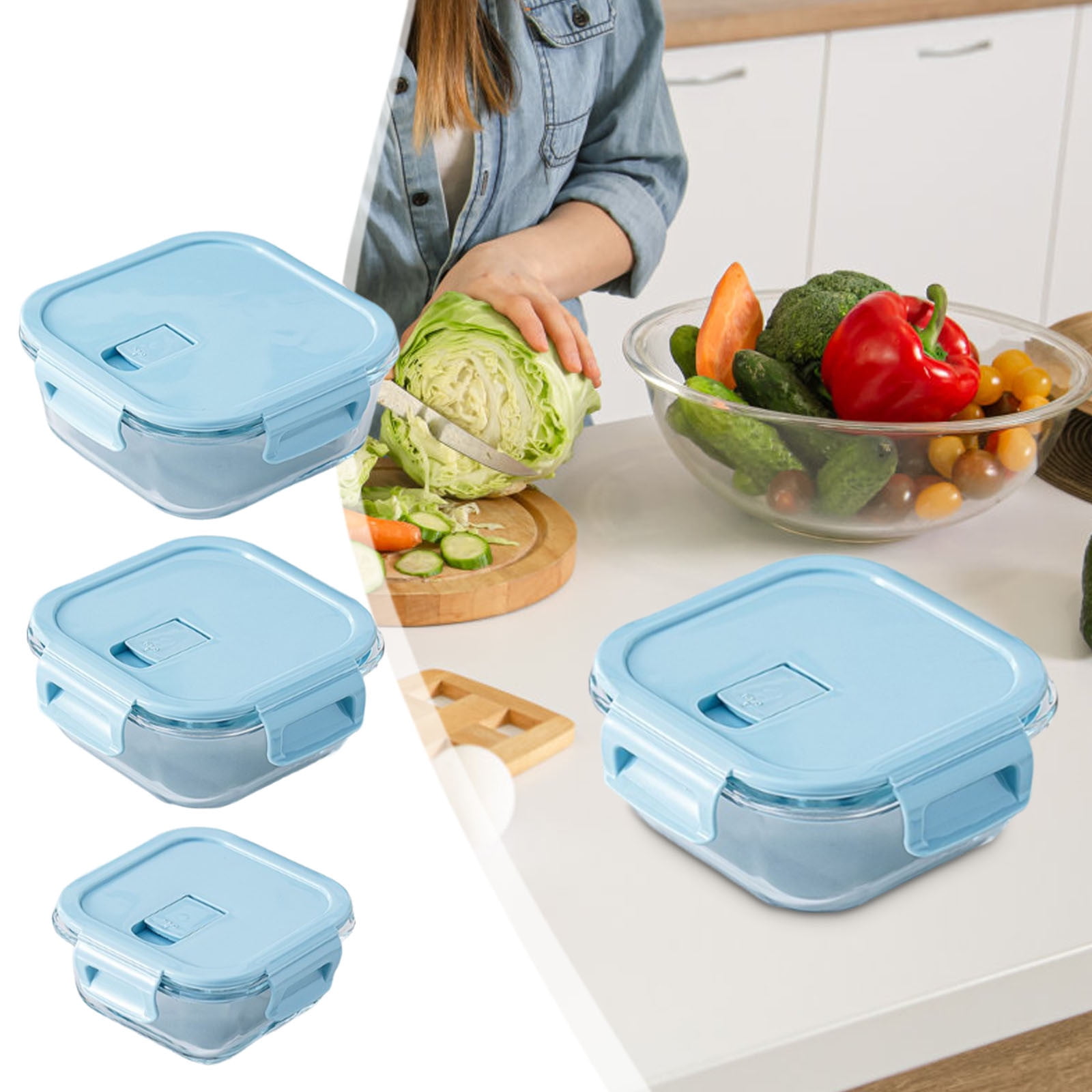 Today Only, Glass Bento Box, Microwave Safe Fresh-keeping Container ...