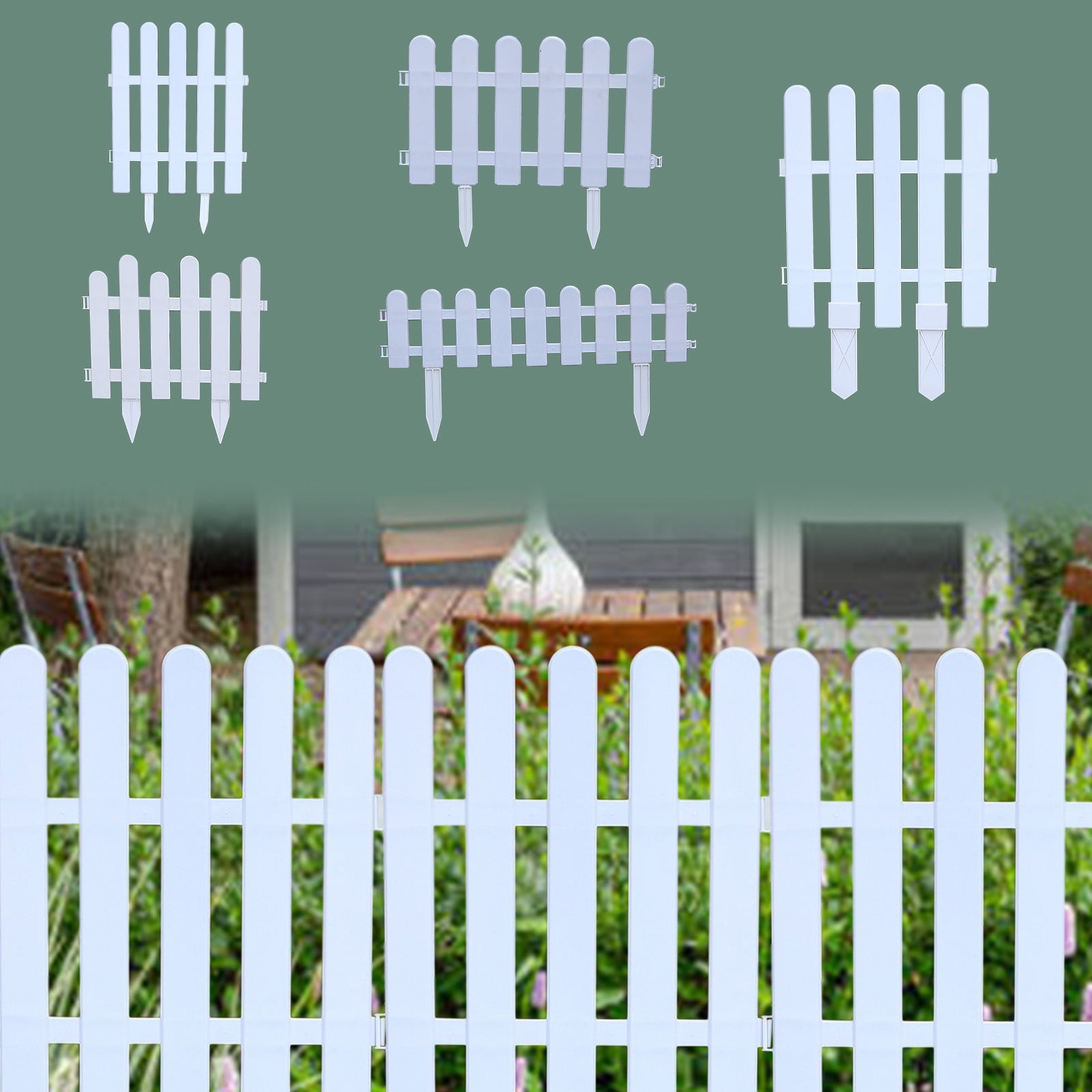 Today Only, Plastic Pvc Garden Fence, White Decorative Hedge Barrier ...