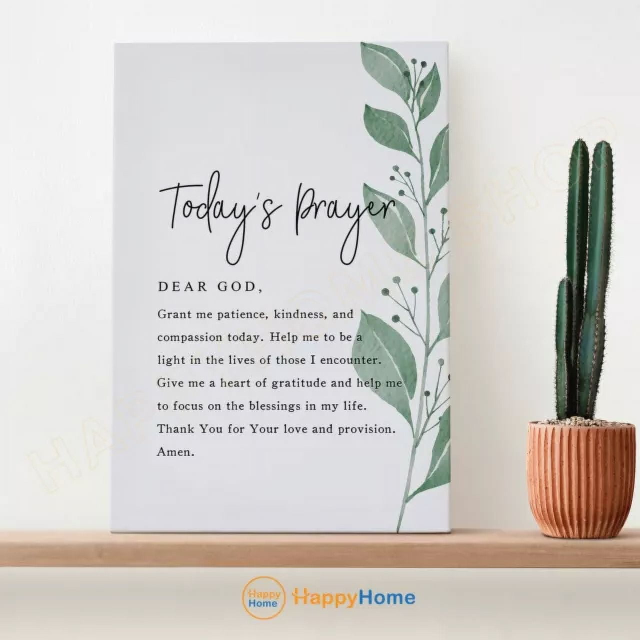 Today'S Prayer Wall Art Daily Prayer Bible Verse Scripture Christian ...
