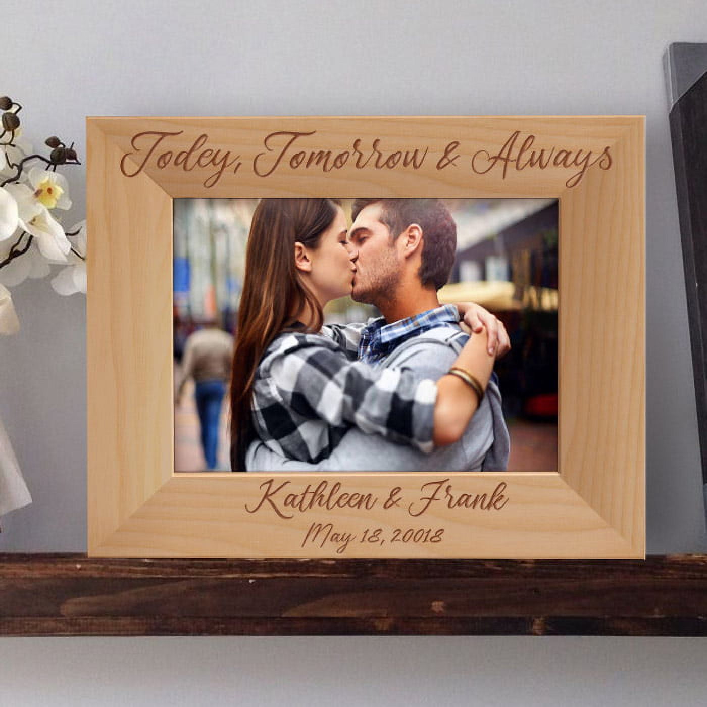 Today, Tomorrow and Always Personalized Wooden Picture Frame-10" x 8 ...