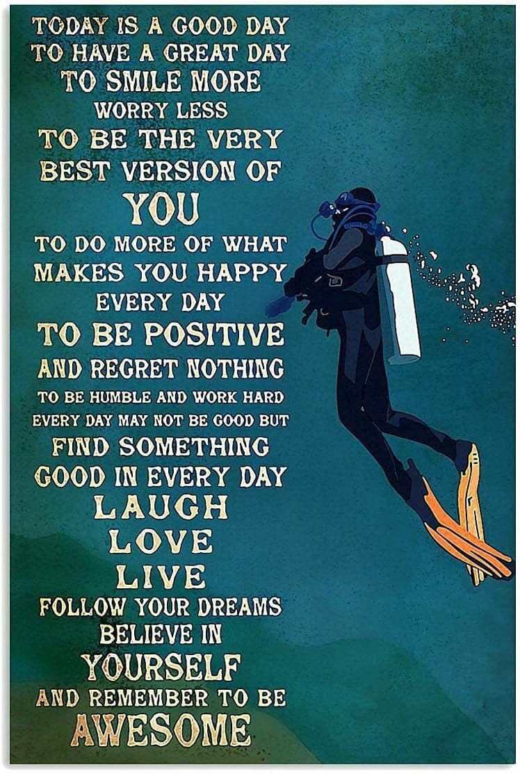 Today is A Good Day Poster Cave Decor Metal Tin Sign Wall Poster Decor ...