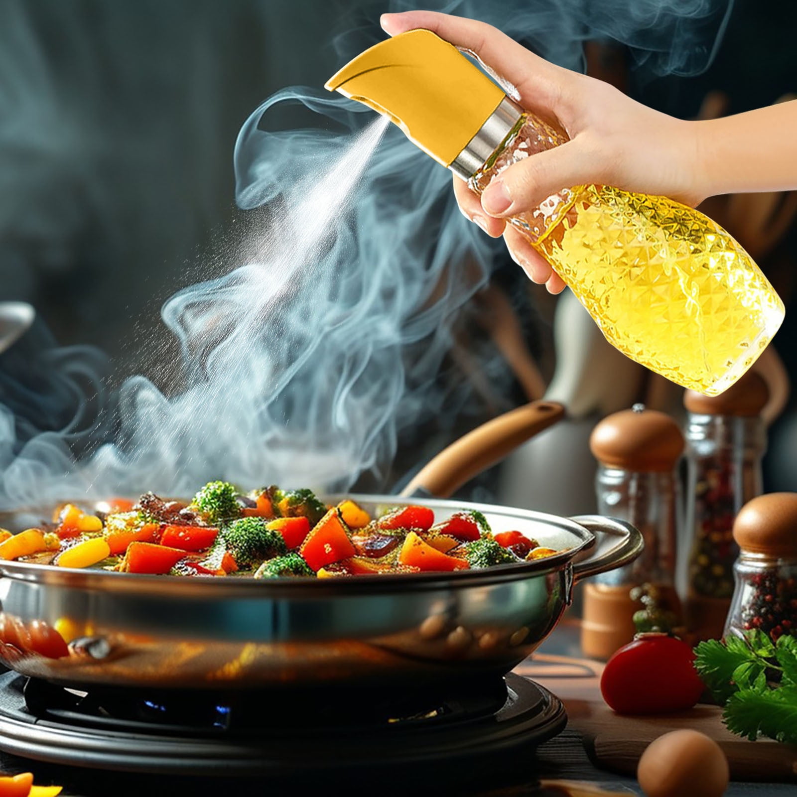 Todays Clearance Deals Prime! Stainless Steel Cooking Oil Spray Bottle ...