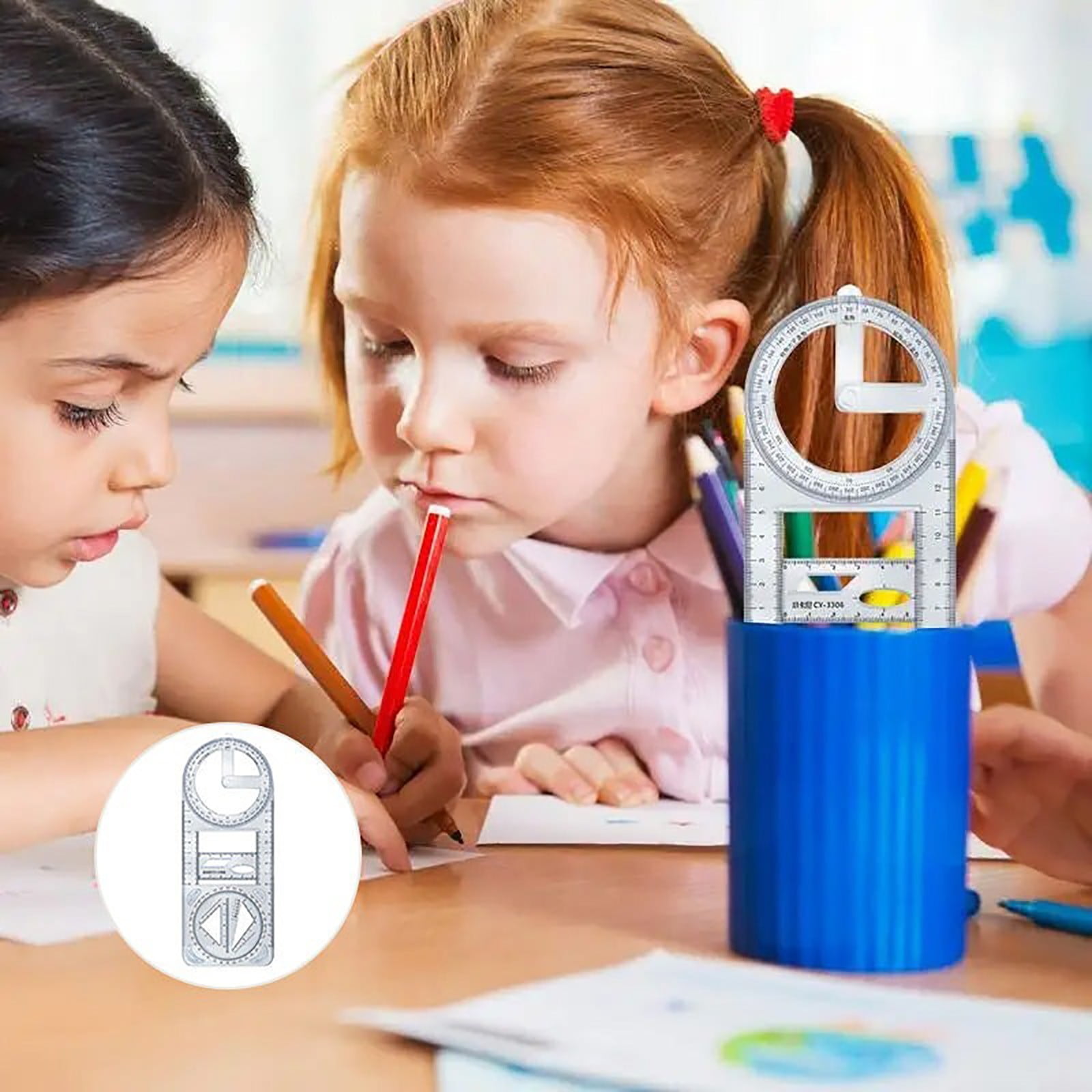 Todays Deals!YINGYUN Multifunctional Ruler Multifunctional Geometric ...