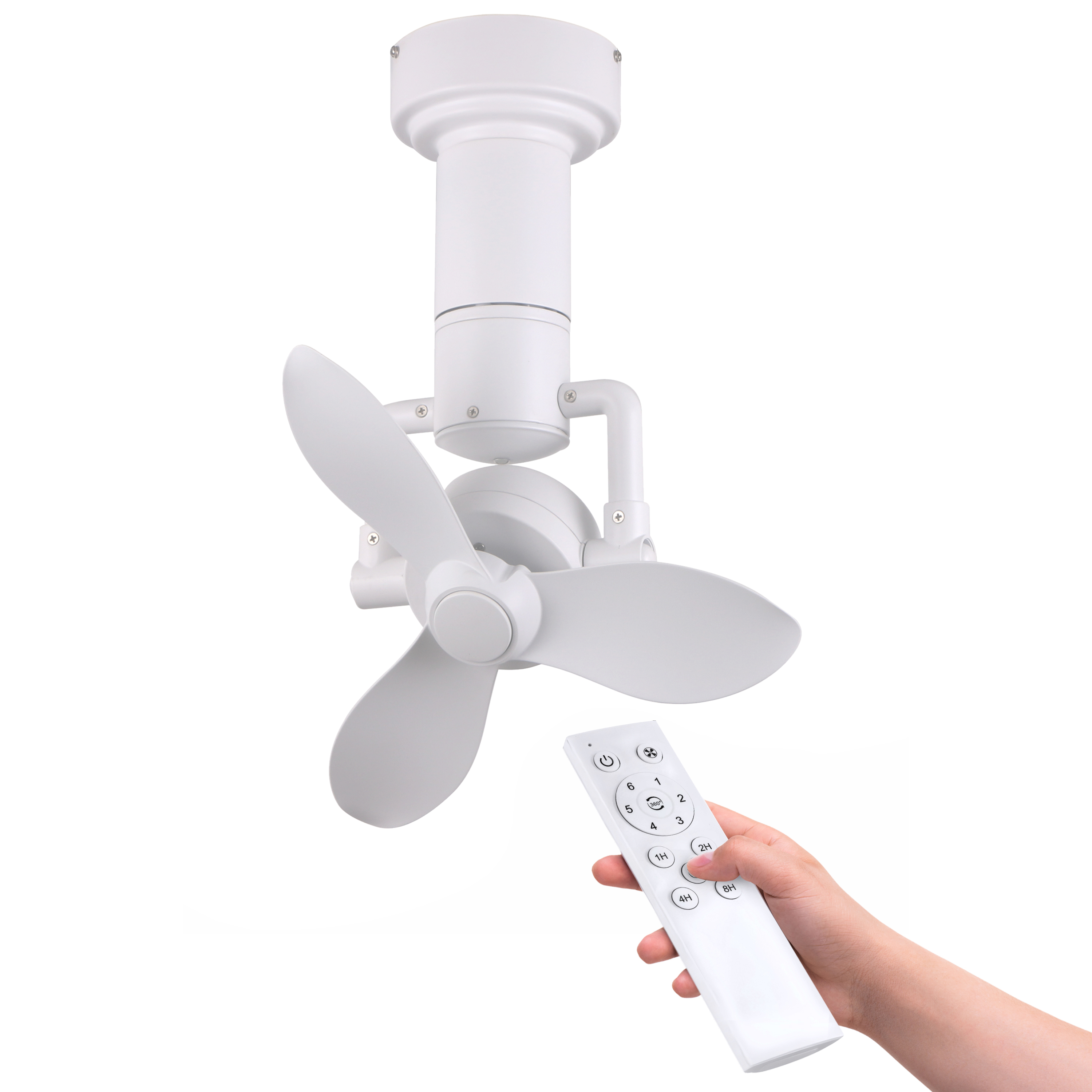 Todays Fans Versa Compact Small Indoor/Outdoor Oscillating Ceiling Fan ...