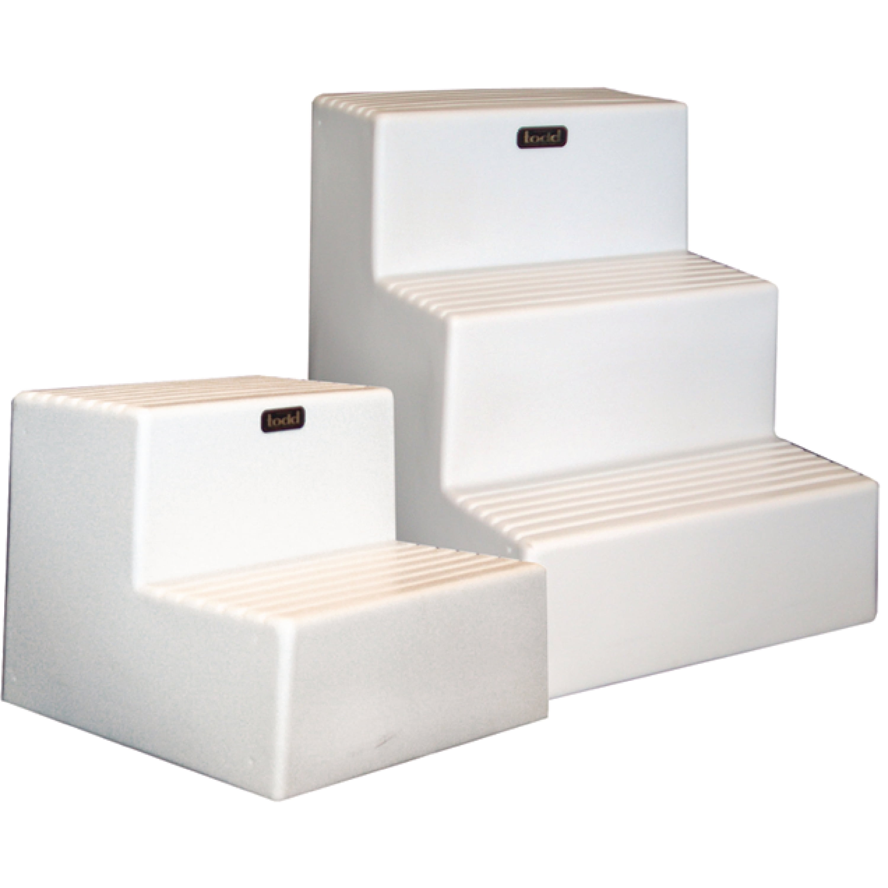 Todd 91-2334 Boat Deck Handrail, White Non-Skid Double Boarding Step ...