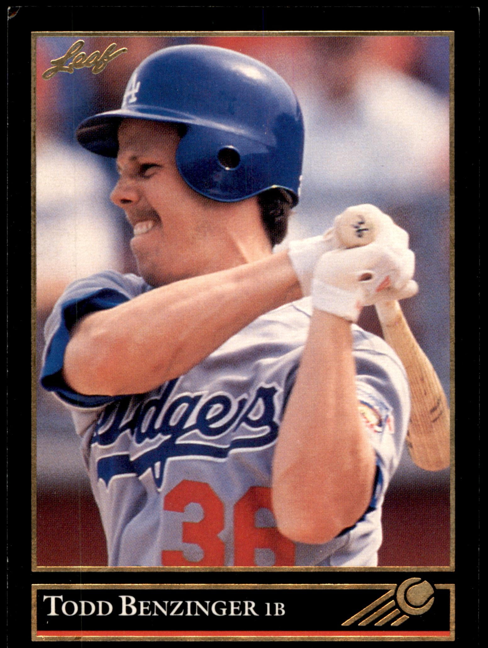 Todd Benzinger #257 1992 Leaf Black Gold - Walmart.com