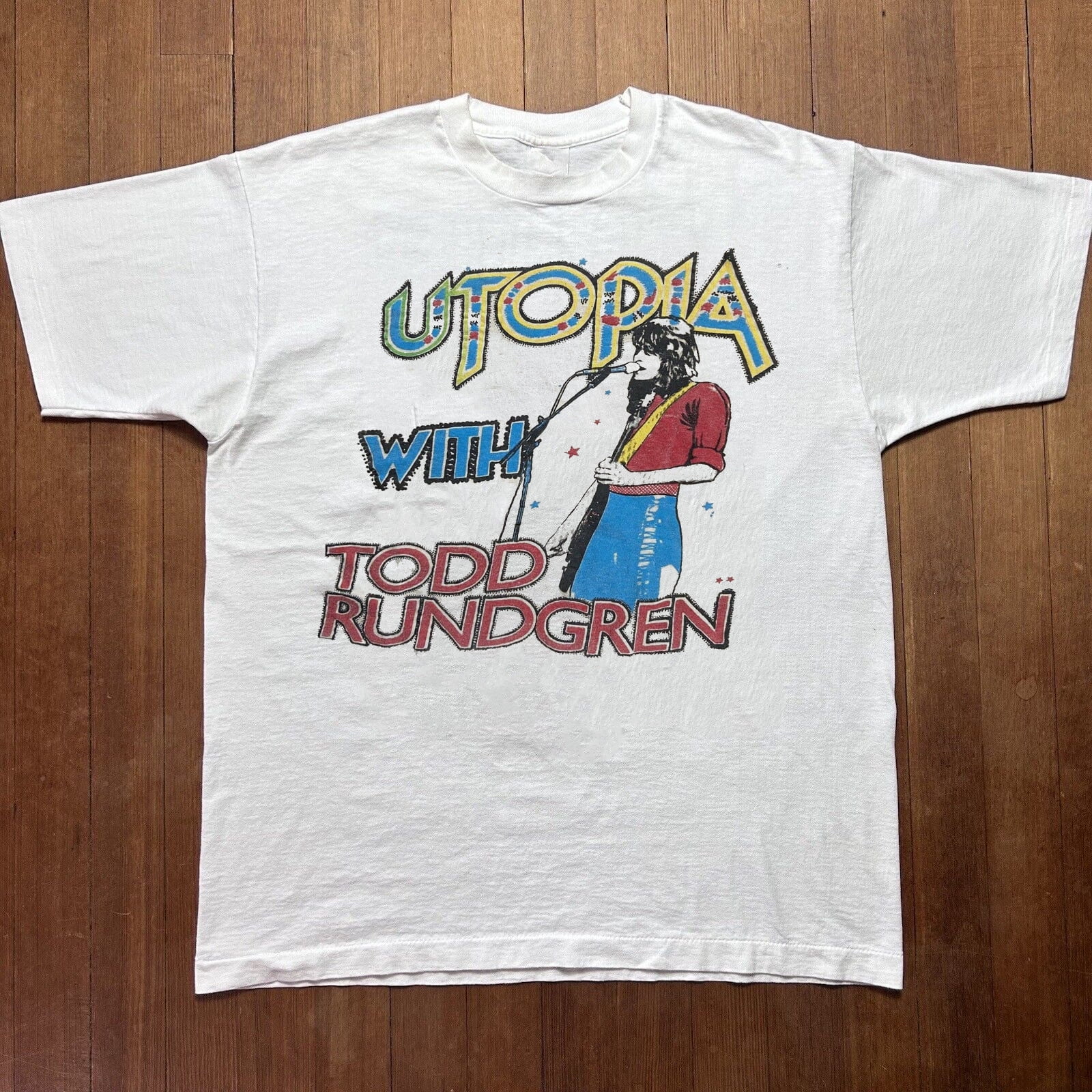 Todd Rundgren Live On Stage White T-Shirt Cotton Al Size - Walmart.com