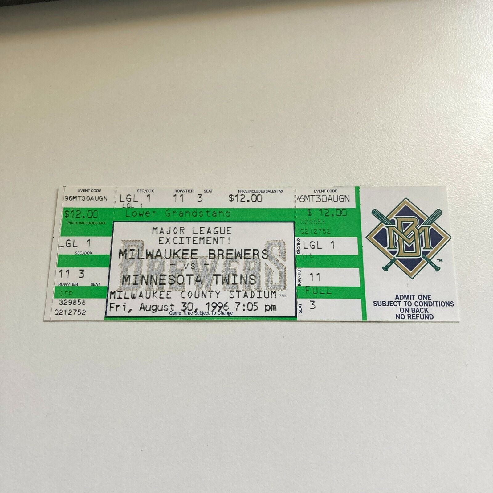 Todd Walker MLB Debut First Game Original Ticket August 30, 1996 ...