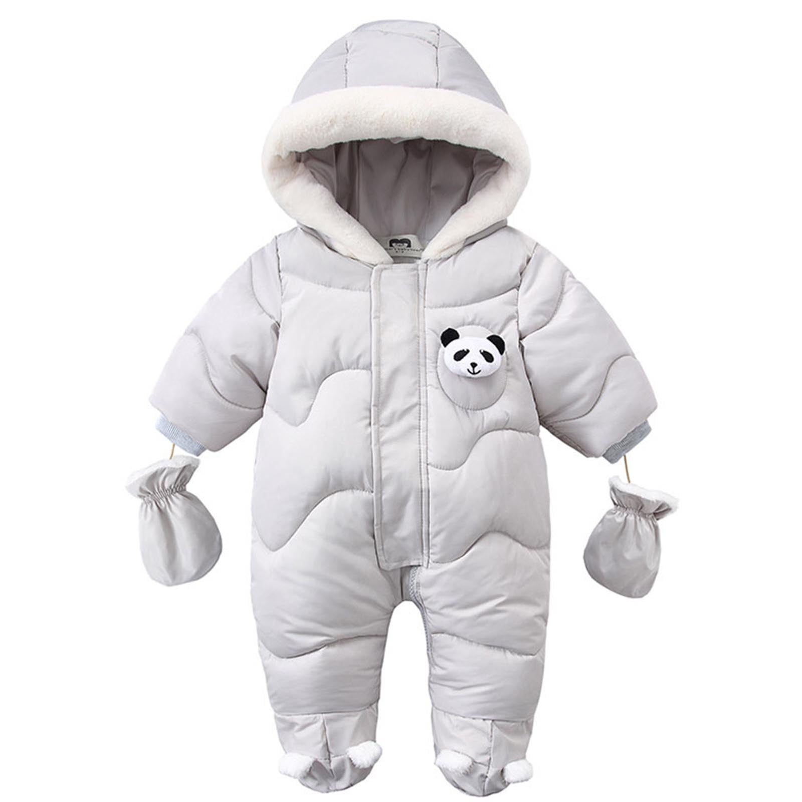 Toddle boys' Clothing Clearance Infant Baby Boys Girls Winter Snowsuit Romper Hoodied Footie ...