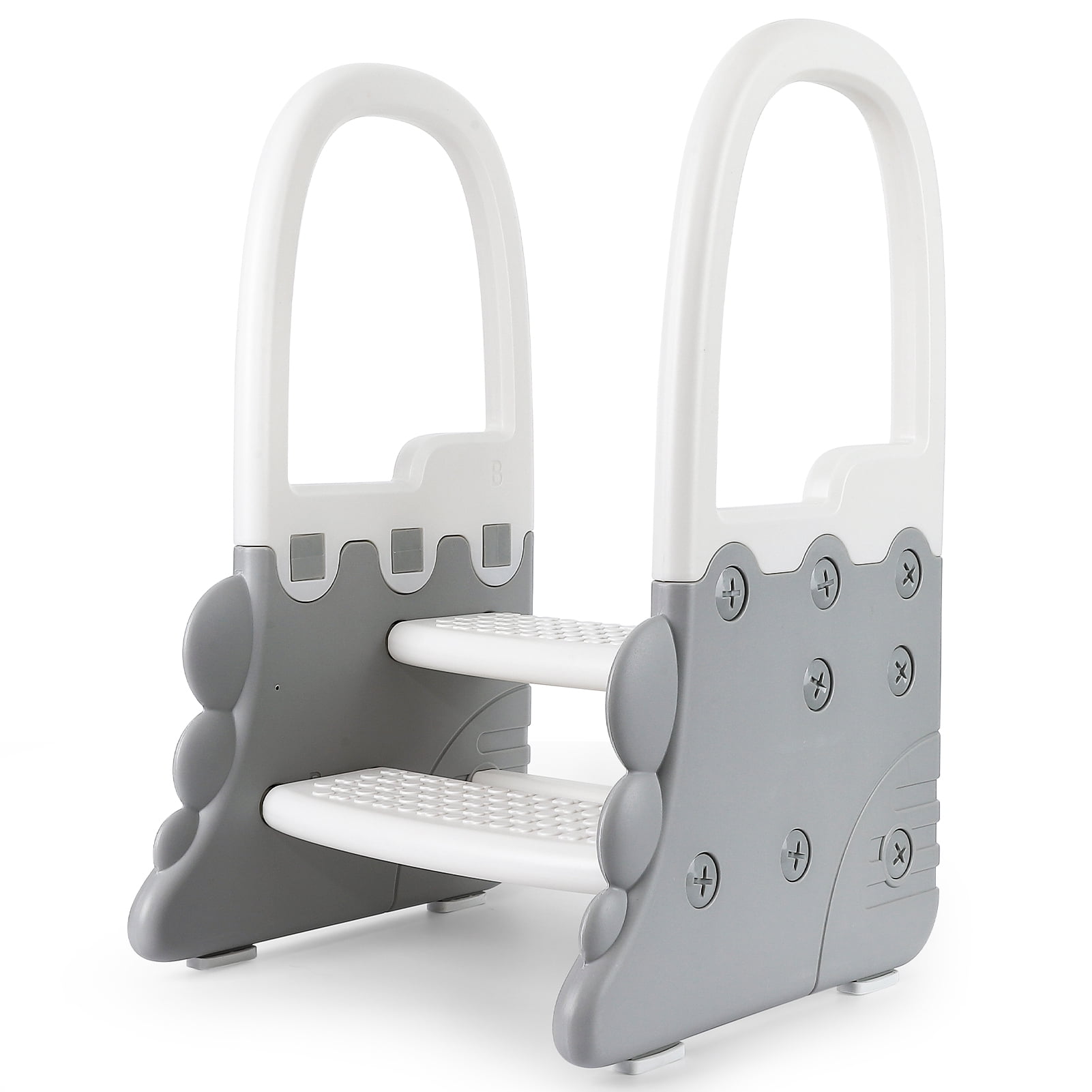 Toddler 2-Step Stool with Handrails, Kids Step Stool for Bathroom Sink ...