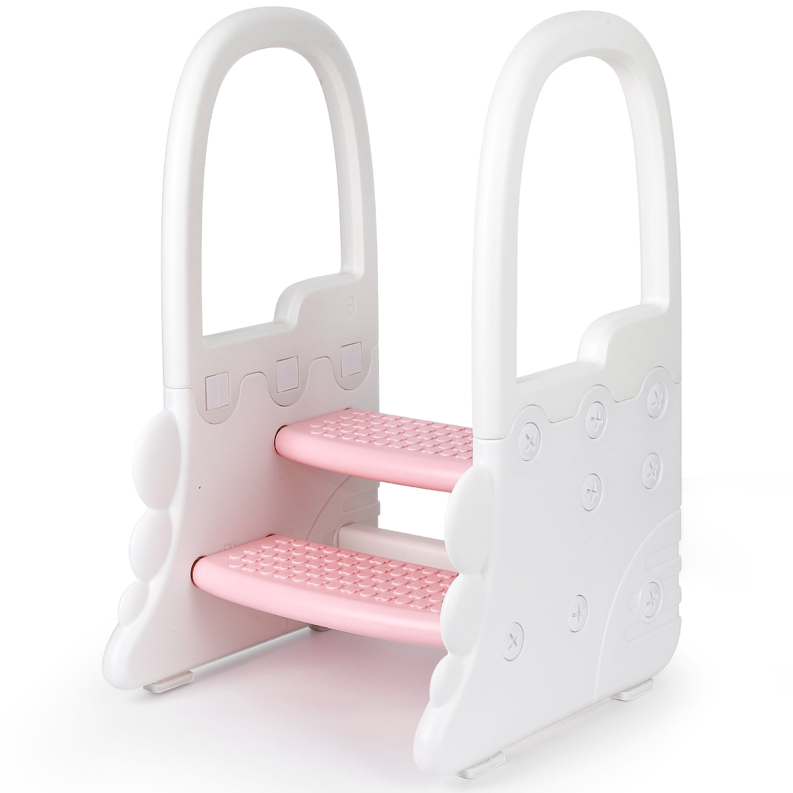 Toddler 2-Step Stool with Handrails, 2-in-1 Toddler Toilet Seat with ...