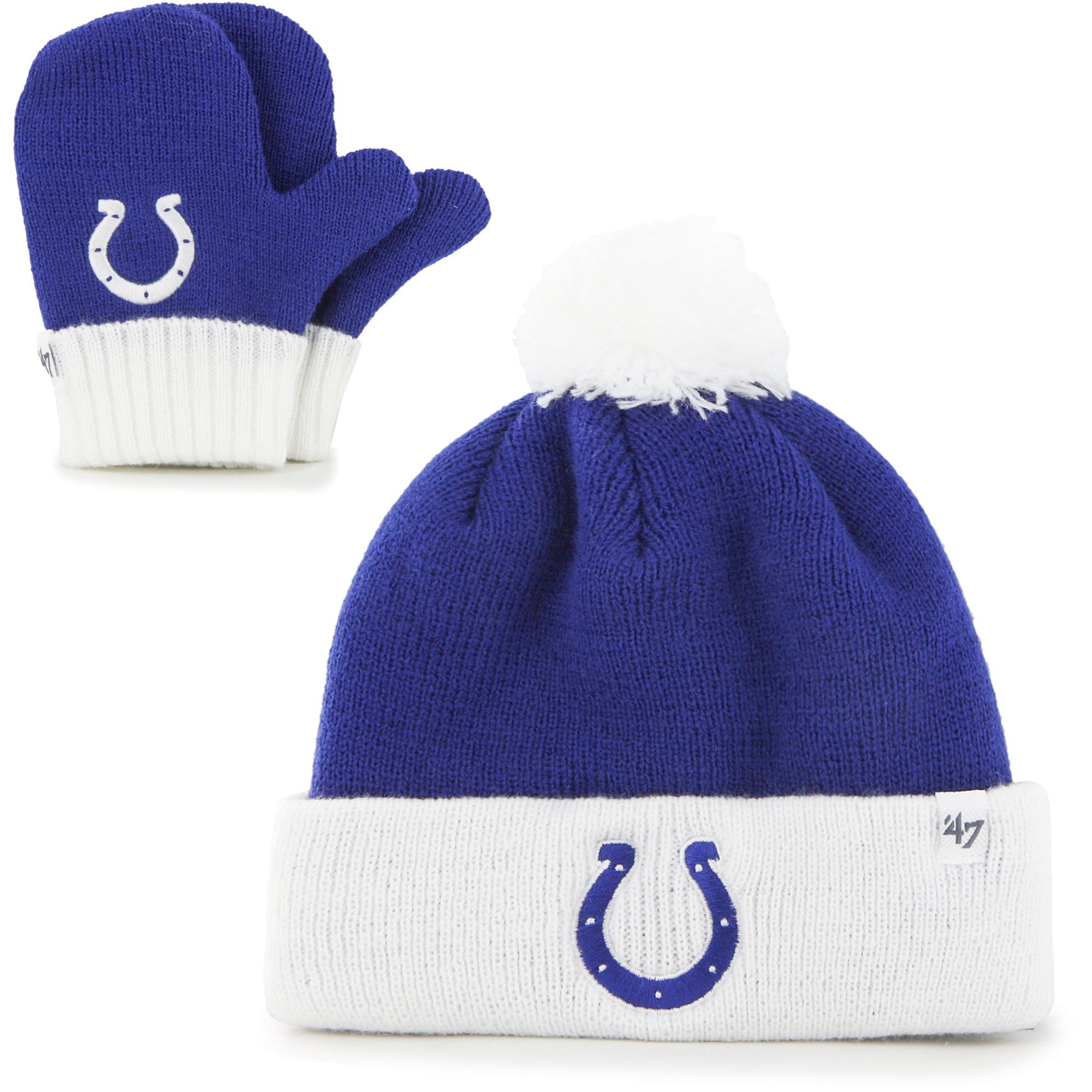 Toddler '47 Royal/White Indianapolis Colts Bam Bam Cuffed Knit Hat with ...