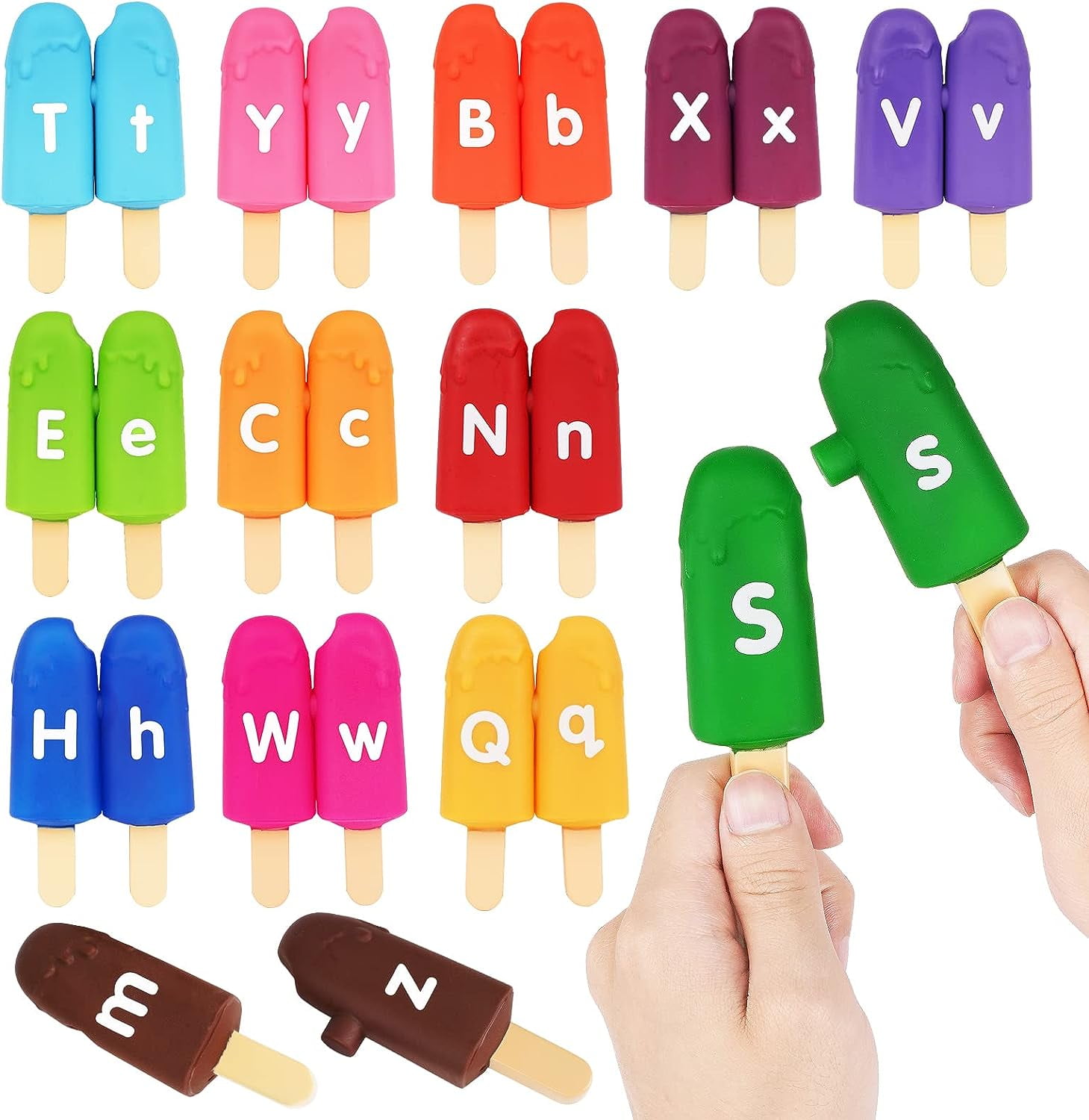 Toddler Alphabet Letters Matching Learning Toys，26 PCS Double - Sided ...