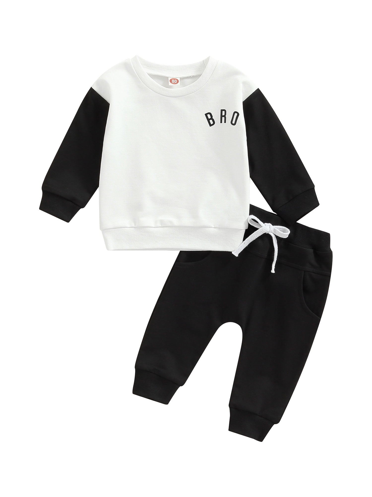 Toddler Baby Boy Bro Outfit Brother Matching Clothes Long Sleeve ...
