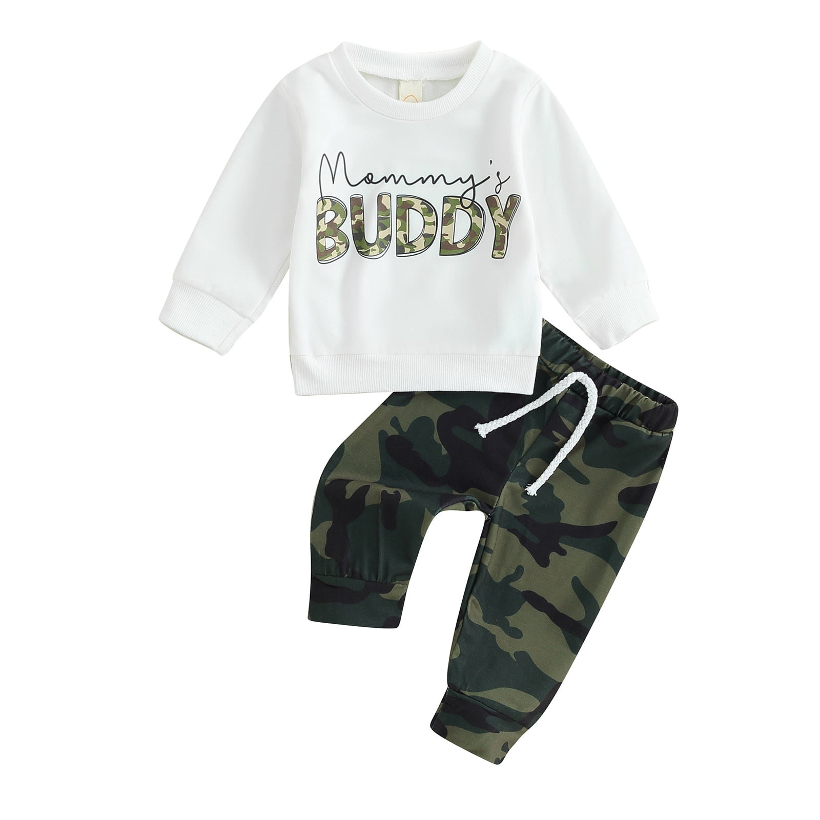 Toddler Baby Boy Clothes Camo Pant Set 3M 6M 12M 18M 24M Long Sleeve ...