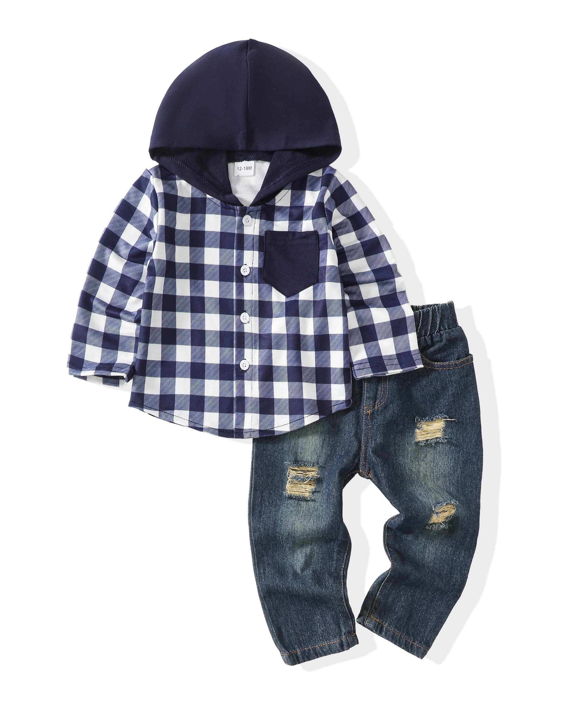 Toddler Baby Boy Clothes Outfits Baby Boy Sweatshirt Denim Jeans Fall ...
