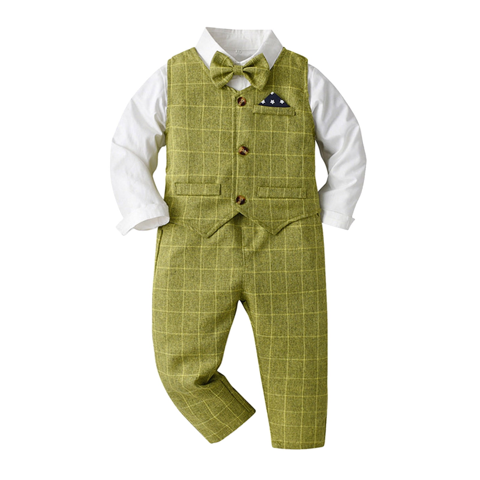 Toddler Baby Boy Clothes Suit Gentleman Wedding Toddler Boys Semi ...