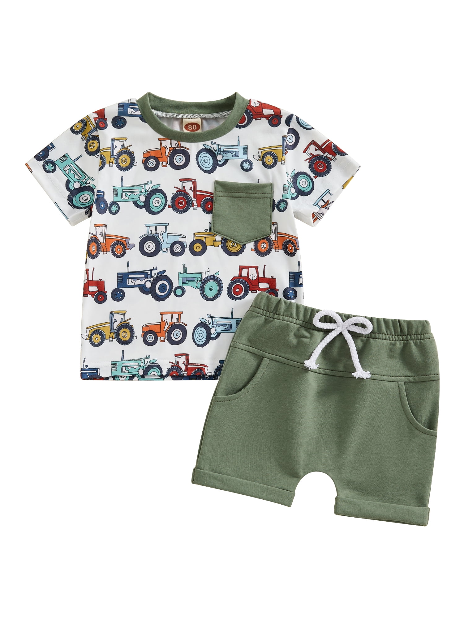 Toddler Baby Boy Farm Clothes Western Farm Chicken Animals/Tractor ...