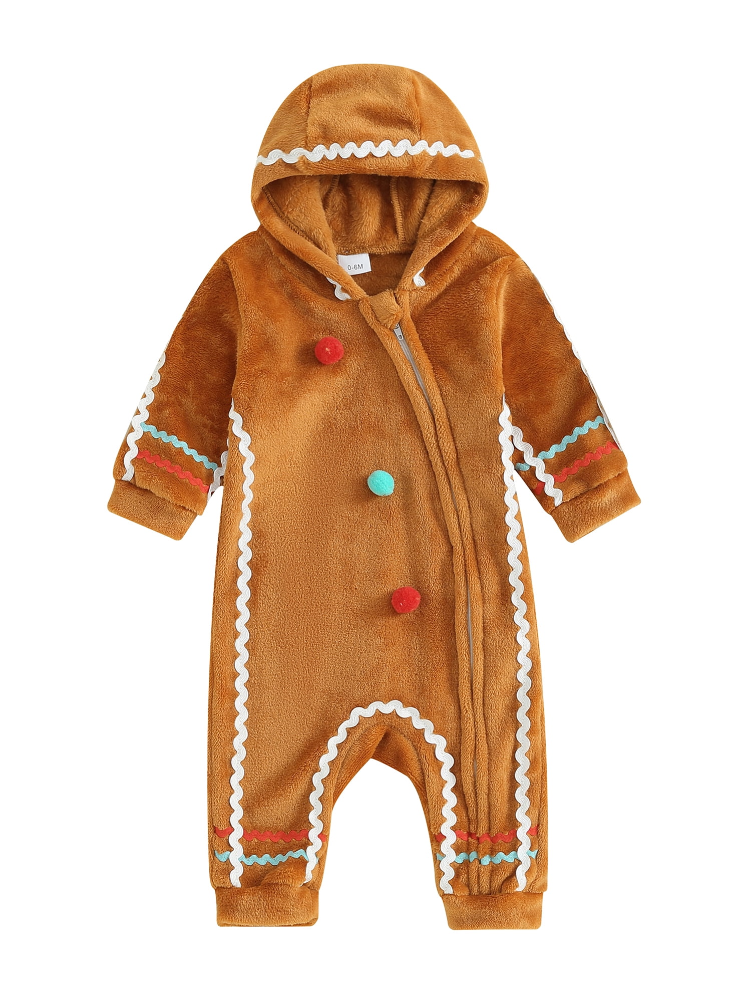 Toddler Baby Boy Girl Christmas Outfit Gingerbread Man Costume Cute ...