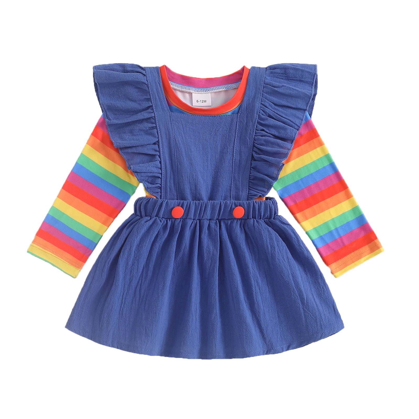 Toddler Baby Boy Girl Chucky Doll Costume Colorful Stripe Long Sleeve ...