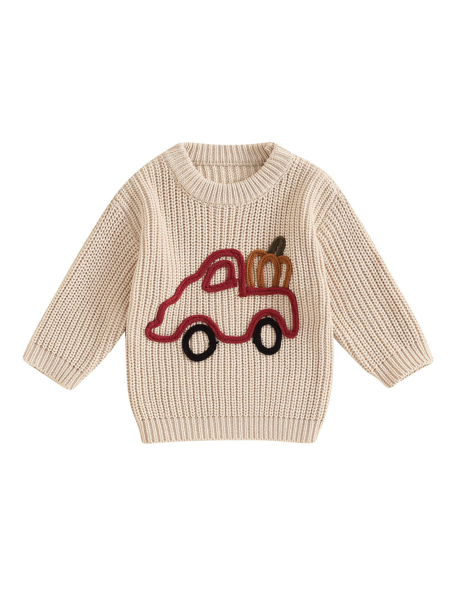 Toddler Baby Boy Girl Halloween Sweater Knit Chunky Pumpkin Sweaters ...