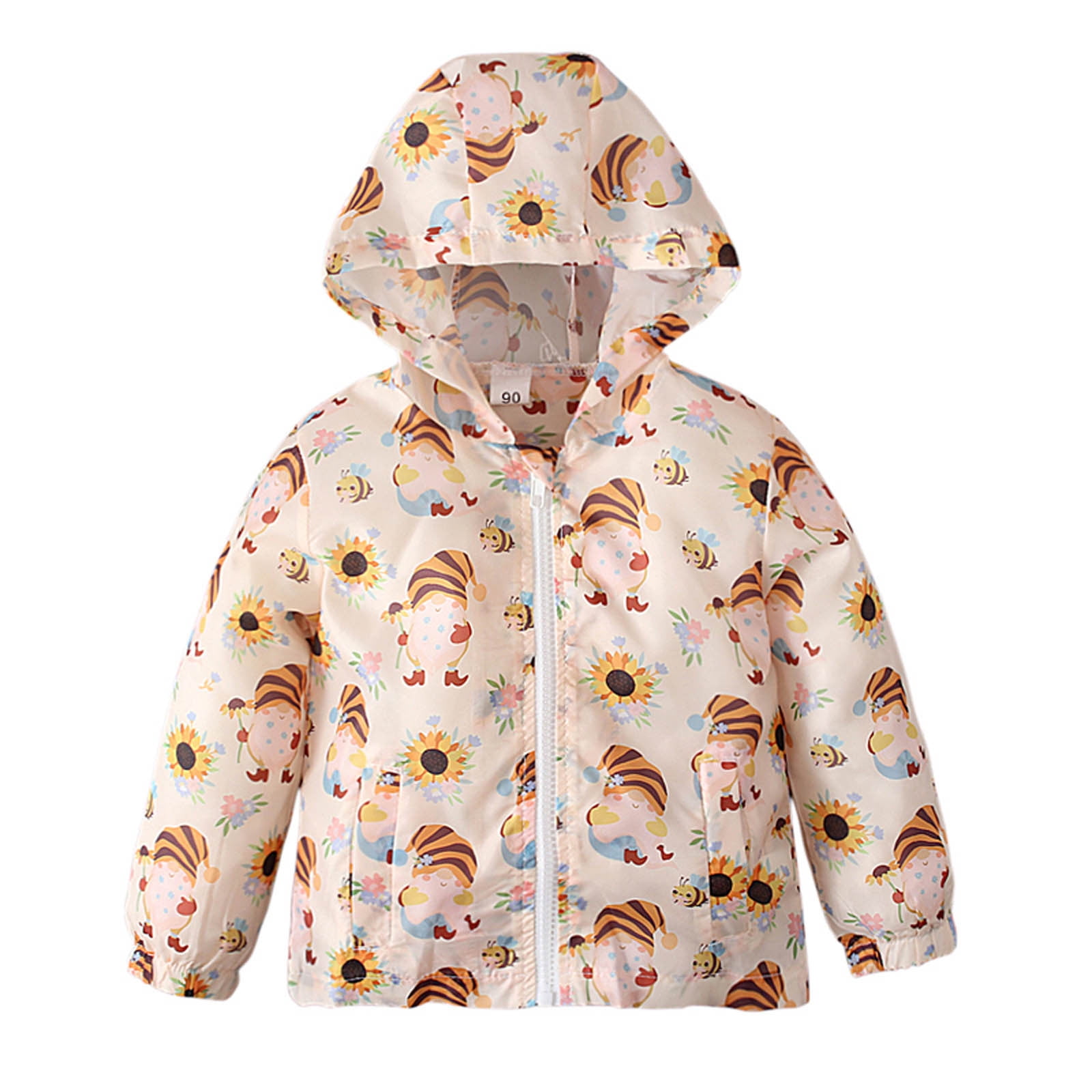 Toddler Baby Boy Girl Rain Jacket Cute Cartoon Raincoat Lightweight Waterproof Hoodie Coat Kids ...