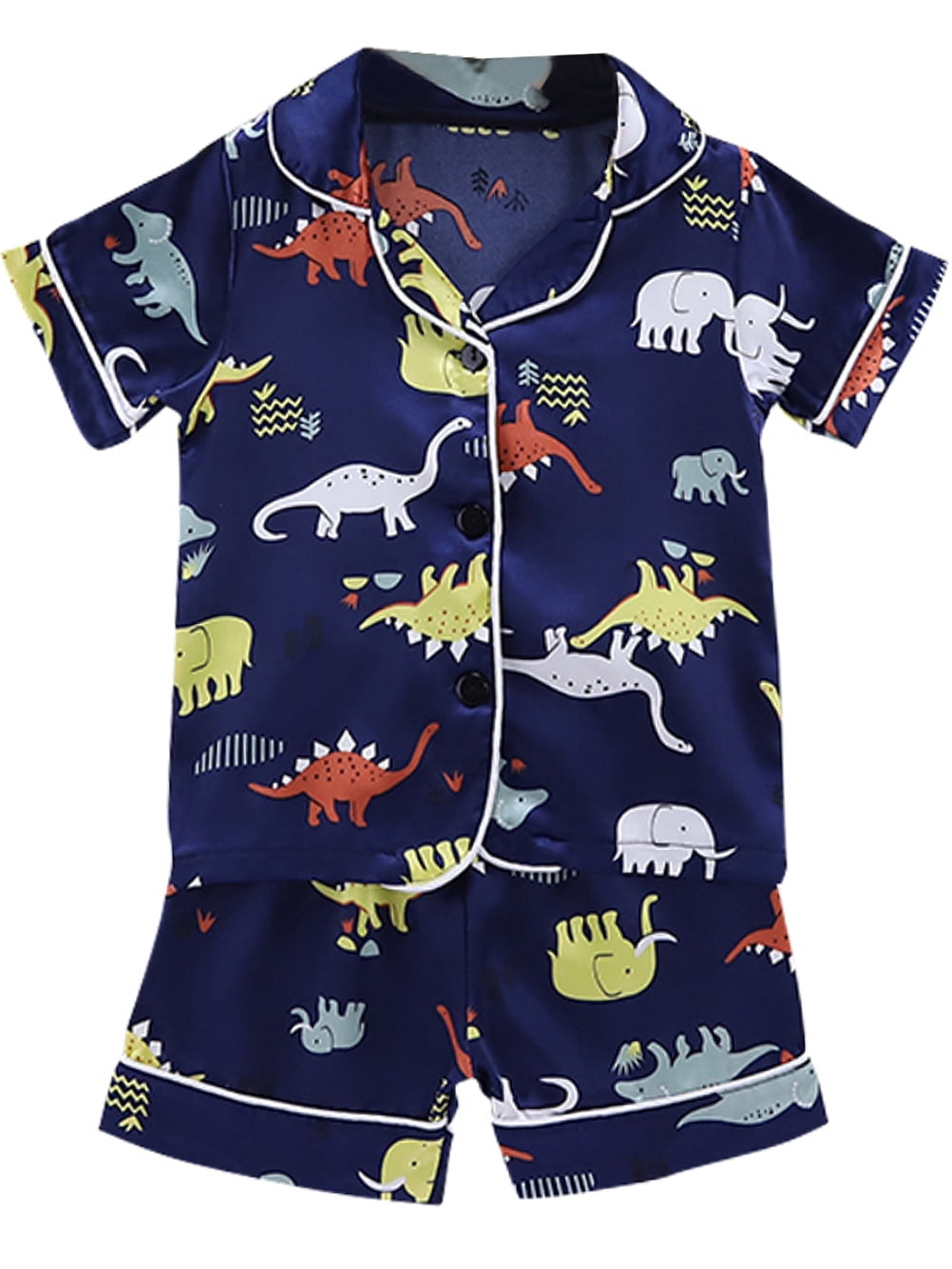 Toddler Baby Boy Girl Silk Pajamas Pyjamas Satin Set Child Sleepwear ...