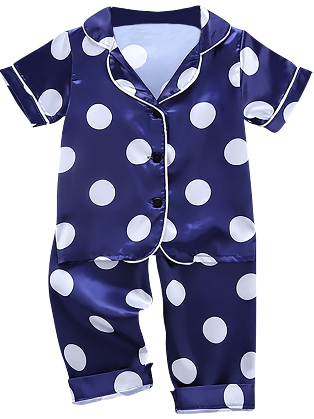 Toddler Baby Boy Girl Silk Pajamas Pyjamas Satin Set Child Sleepwear ...
