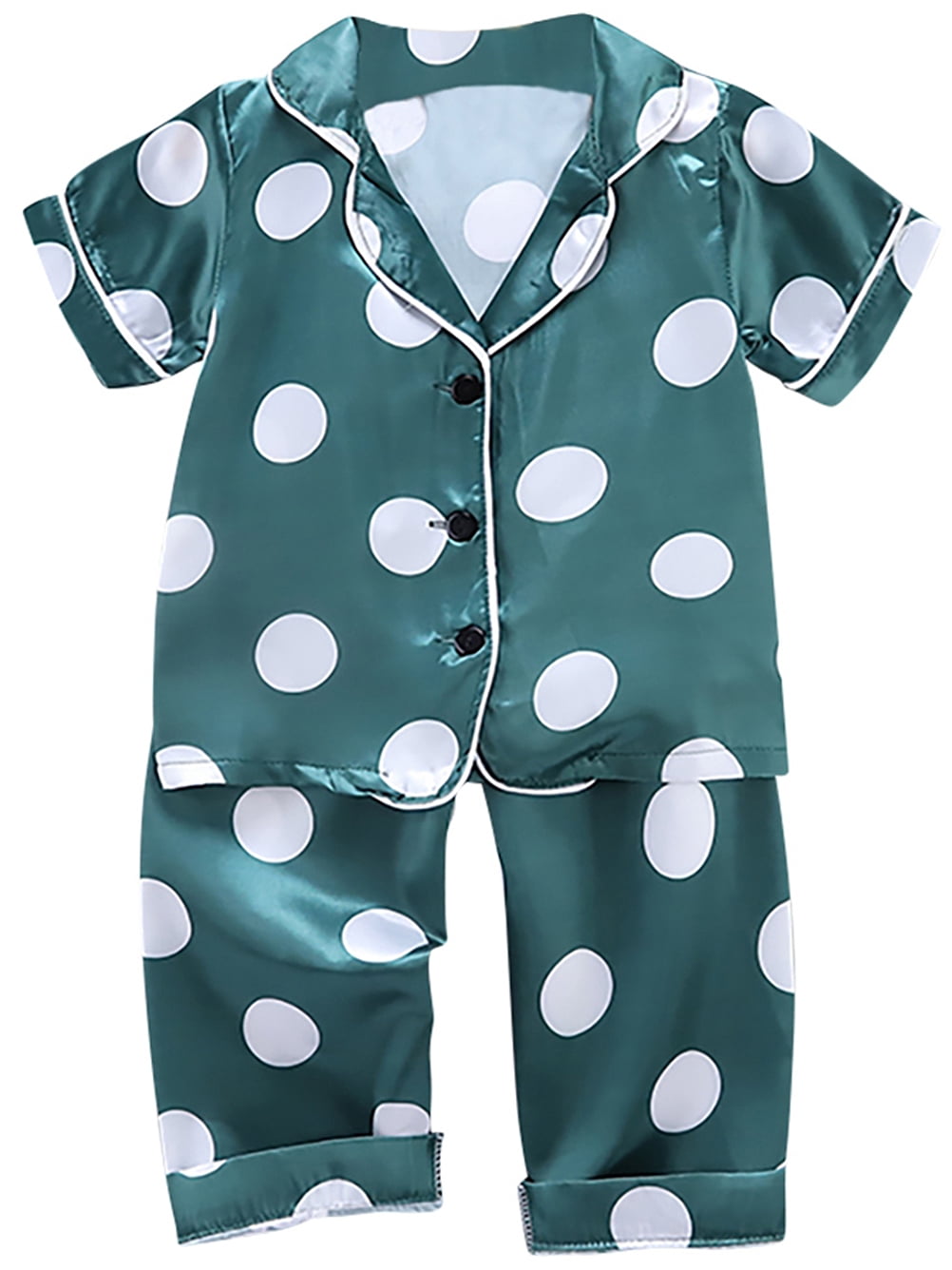 Toddler Baby Boy Girl Silk Pajamas Pyjamas Satin Set Child Sleepwear ...