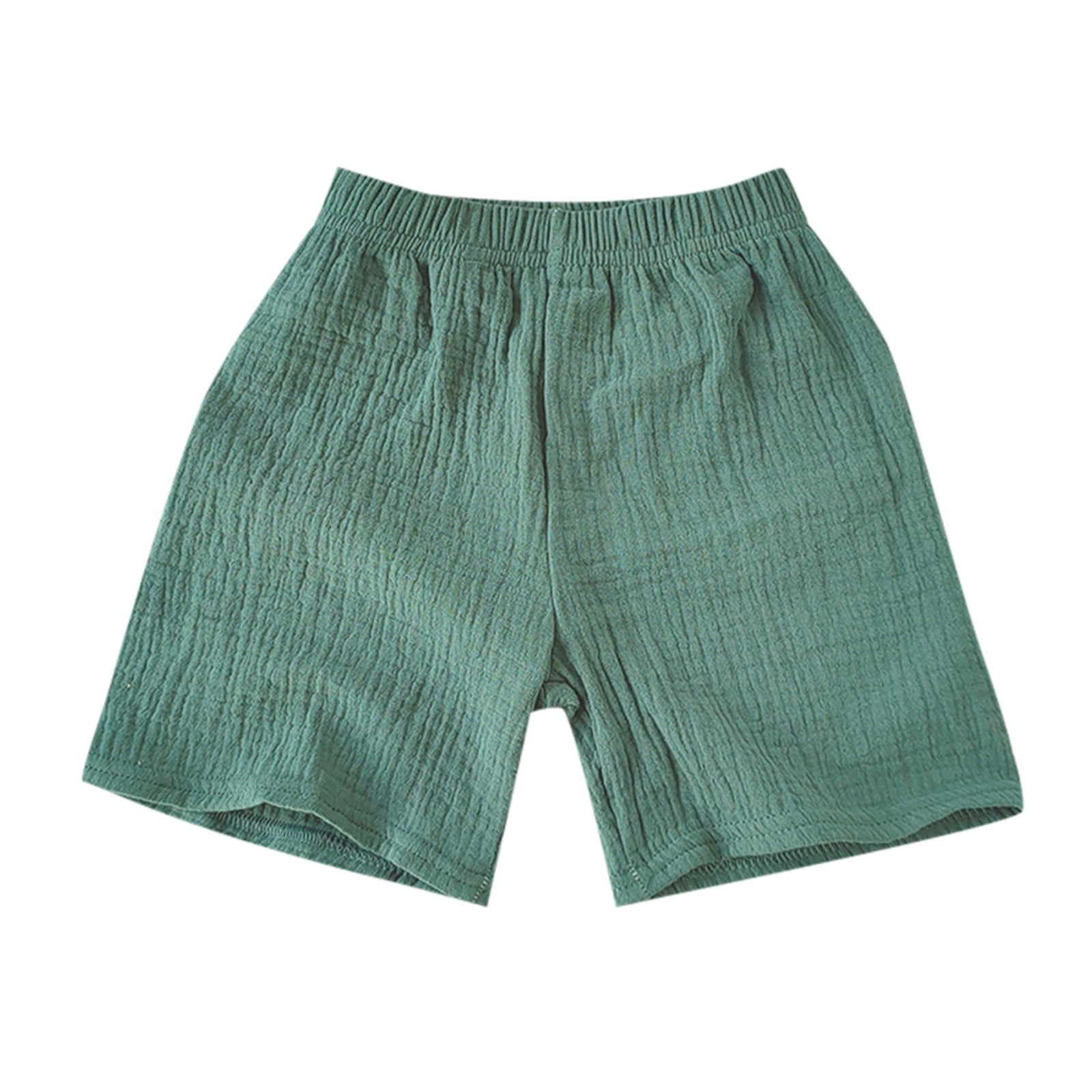 Toddler Baby Boy Girl Solid Color Shorts Elastic Waist Casual Short ...