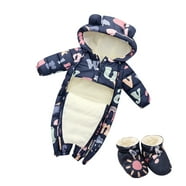 Youmylove Outerwear Romper Coat Warm Baby Jacket Snowsuit Girls Hooded Jumpsuit Girls Coat ...