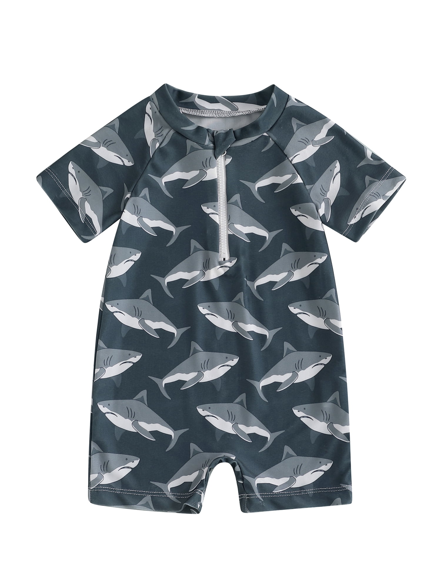 Toddler Baby Boy Swimsuit 6 12 18 24 Months 2T 3T Short Sleeve Mock ...