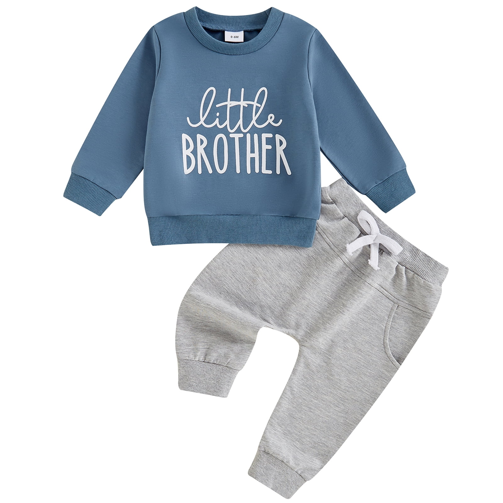 Toddler Baby Boys Fall Clothes Letter Print Long Sleeve Sweatshirt Pants 2pcs Tracksuit Outfits ...