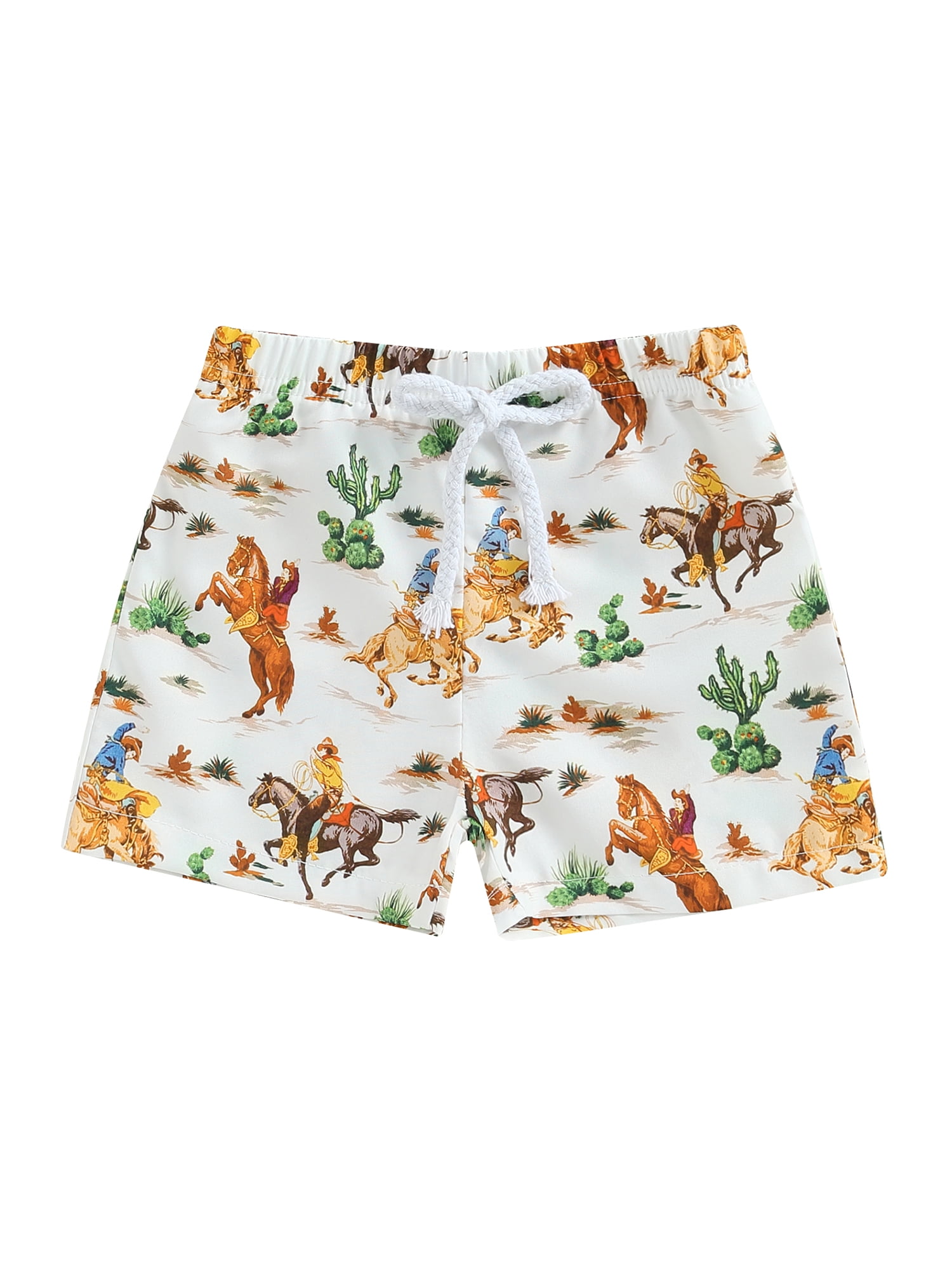 Toddler Baby Boys Western Shorts Beachwear Summer Cow Print Swim Trunk ...