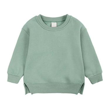 AherBiu Baby Girl Boy Sweatshirt Crew Neck Long Sleeve Pullover Toddler Kids Lightfleece Lined ...