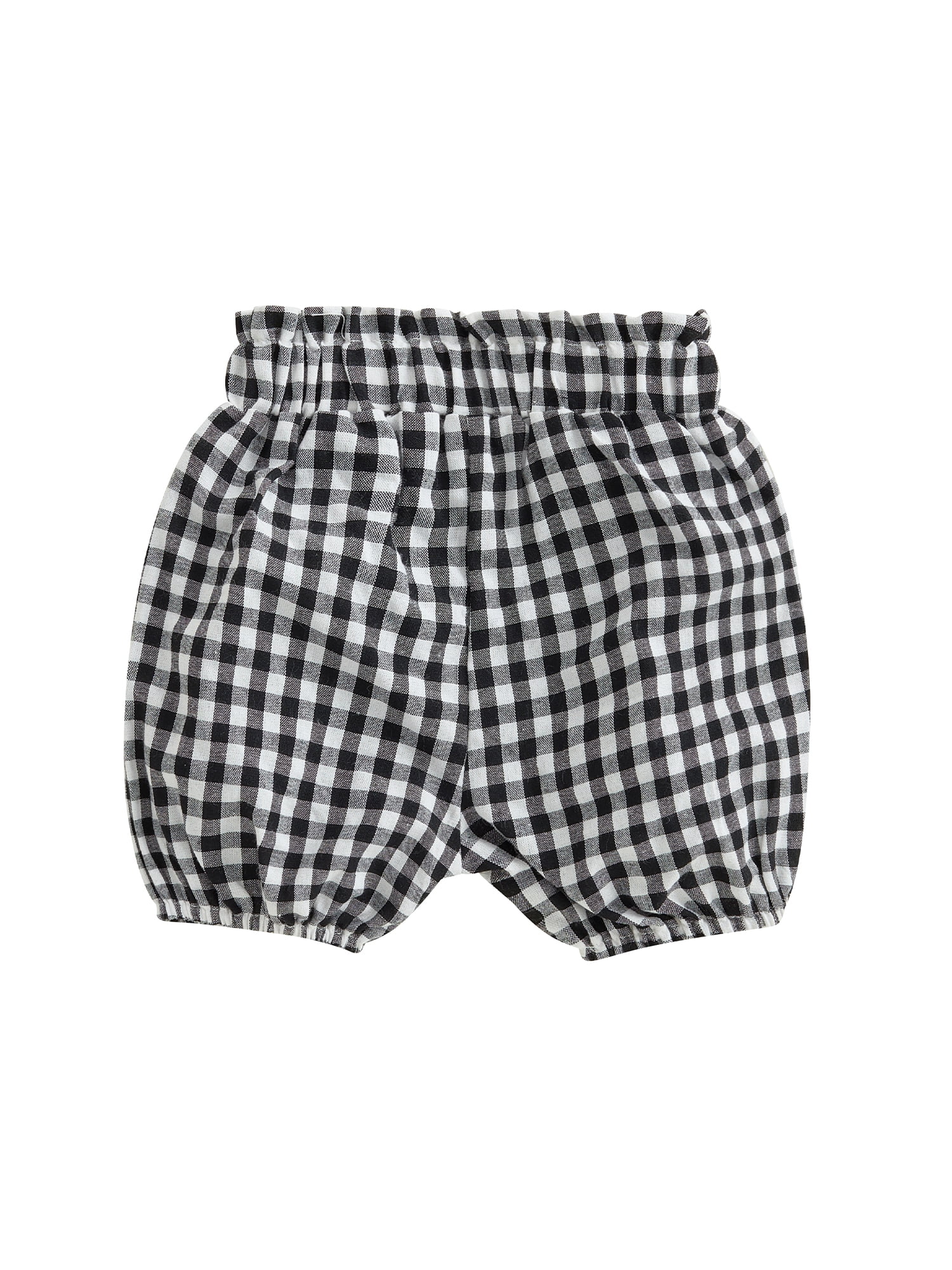 Toddler Baby Girl Bloomers Shorts Cute Plaid Print Elastic Waist ...